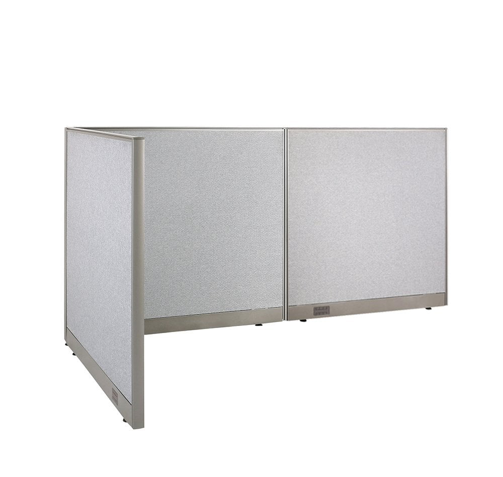 GOF L-Shaped Freestanding Office Partition, Privacy Panels, 48D x 96W x ...
