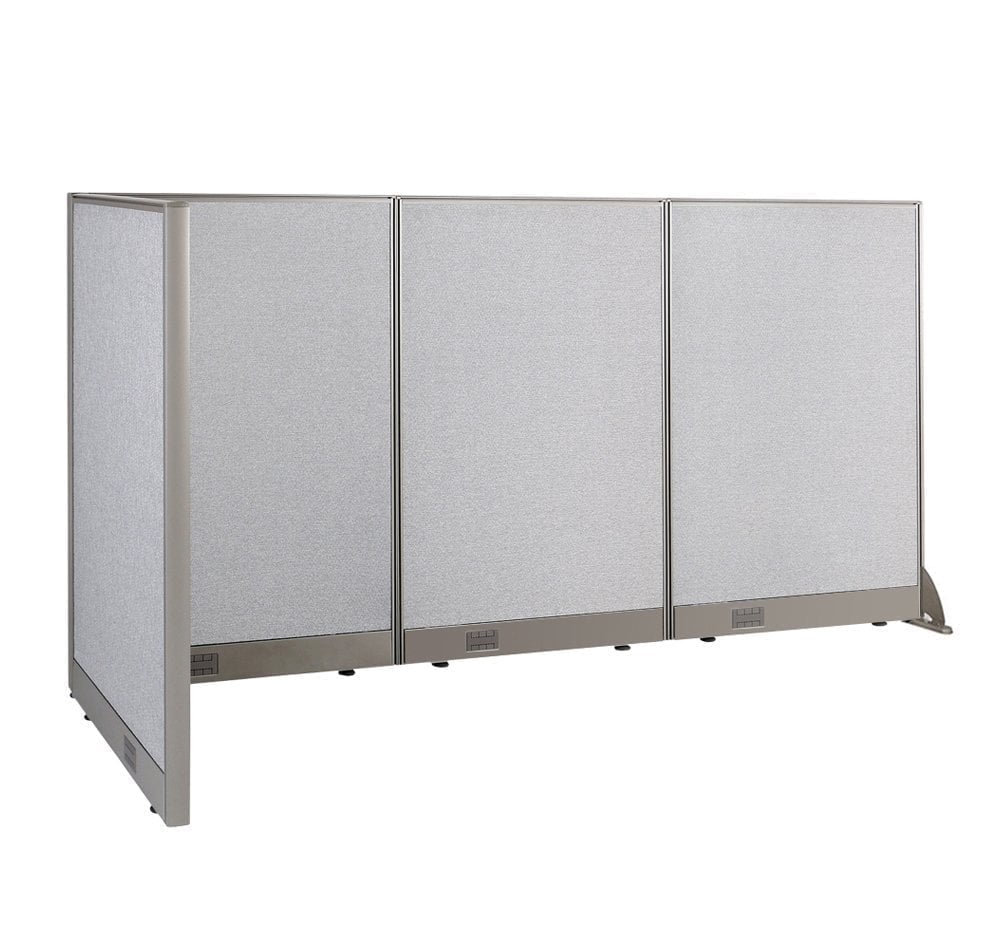 GOF L-shaped Freestanding Partition 30"D x 90"W x 48"H, Office Room ...