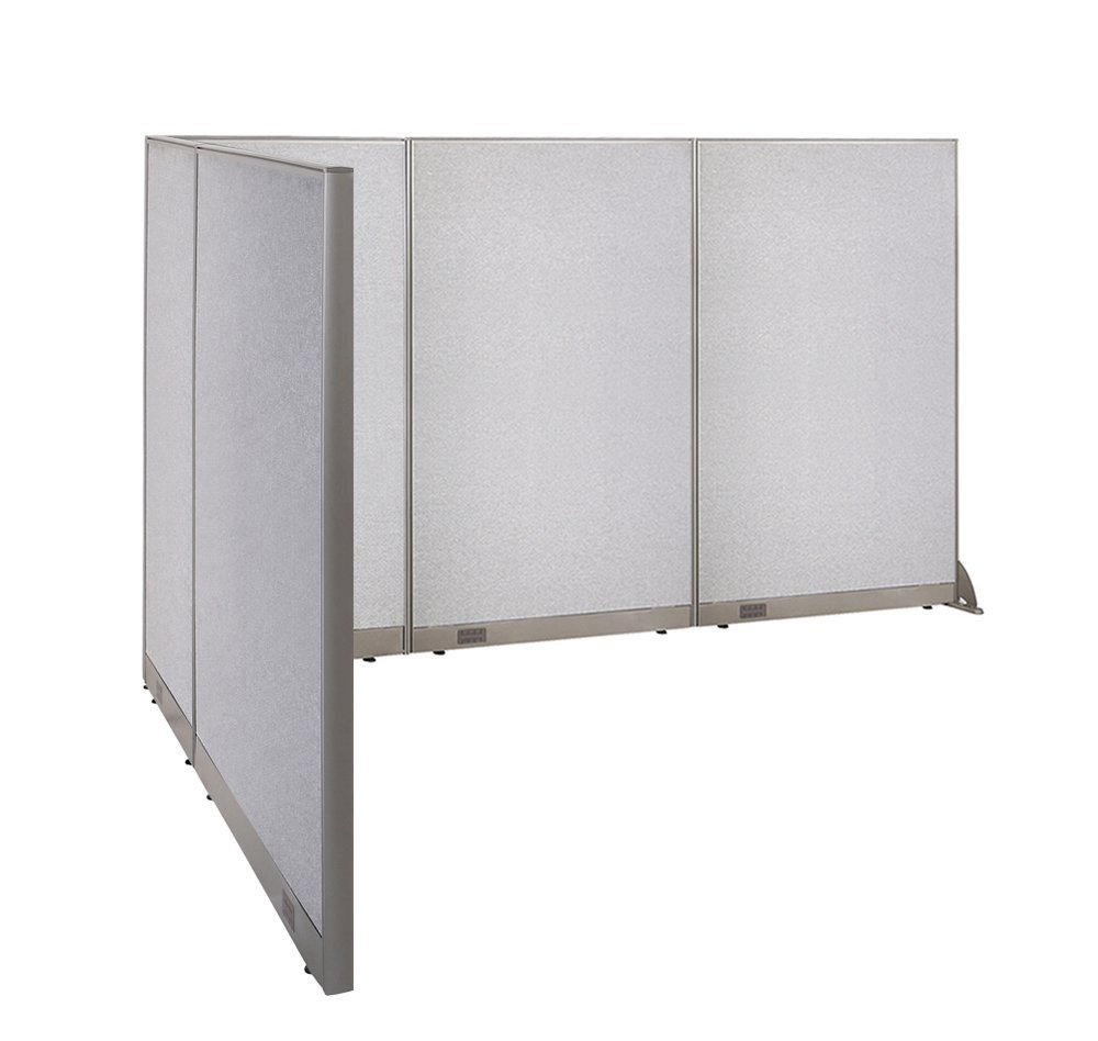 GOF L-Shaped Privacy Freestanding Office Partition, Room Divider 78D x ...