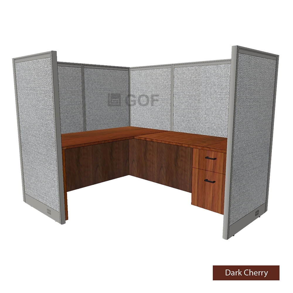 GOF Office Furniture - 1 Person Workstation, Partition Cubicle with ...