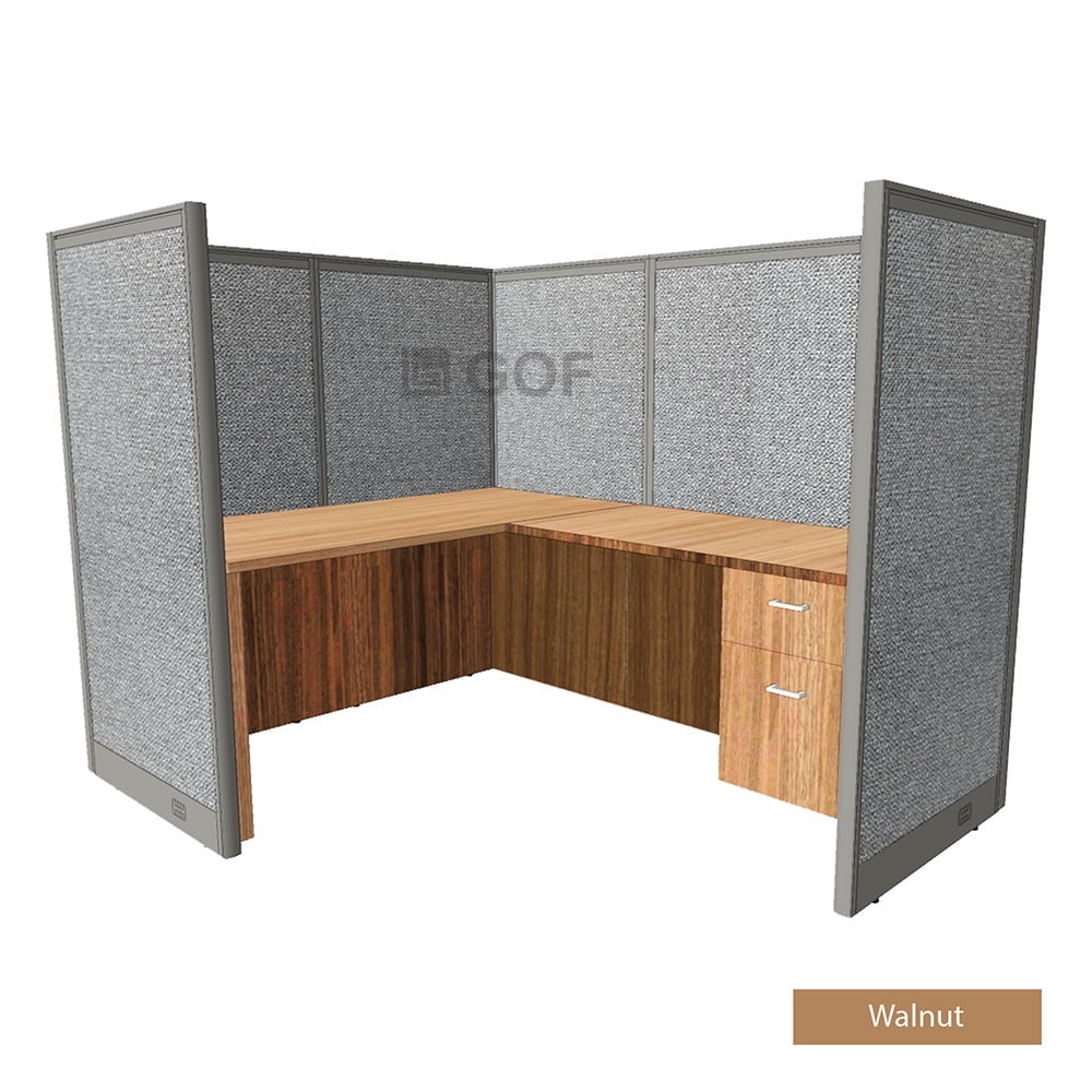 GOF Office Furniture - 1 Person Workstation, Partition Cubicle with ...