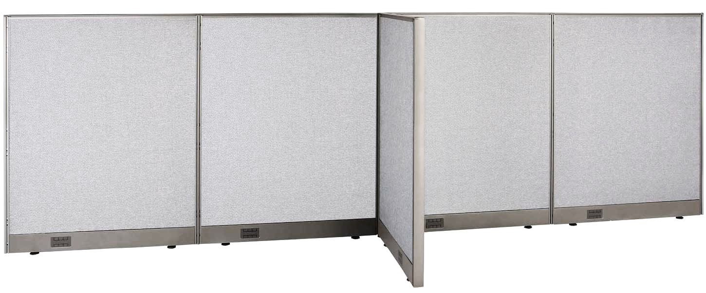 GOF T-shaped Freestanding Partition (30”D x 144”W x 48”H) Office Room ...