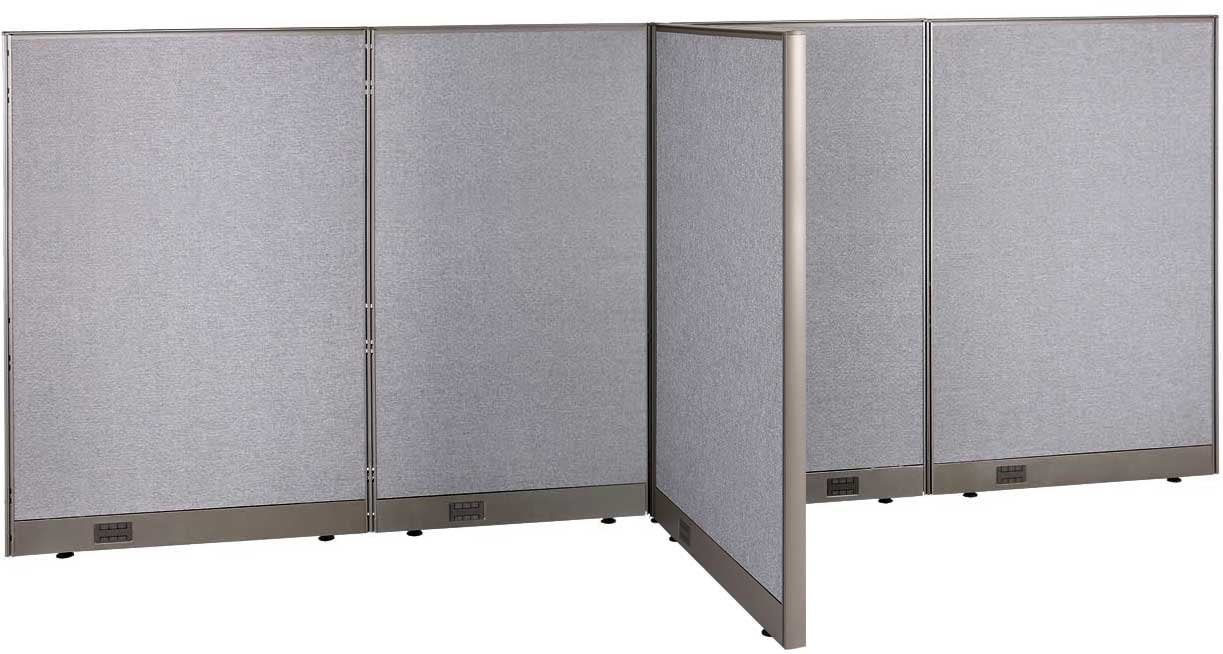 GOF T-shaped Freestanding Partition (36”D x 132”W x 60”H) Office Room ...