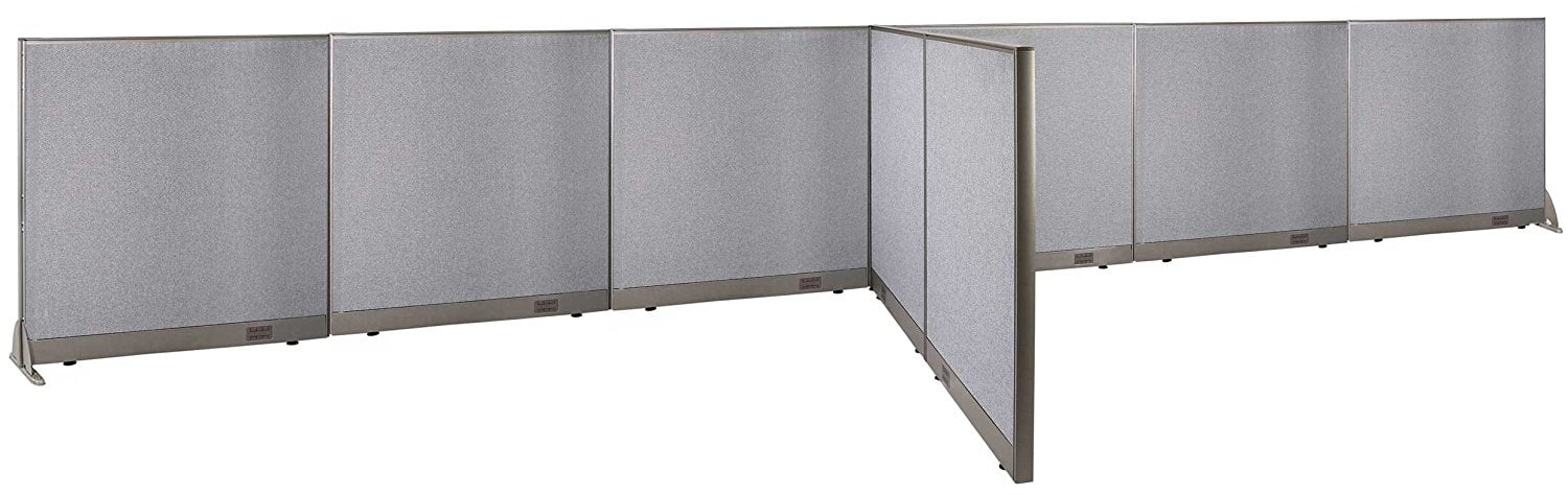 GOF T-shaped Freestanding Partition (72”D x 288”W x 48”H) Office Room ...