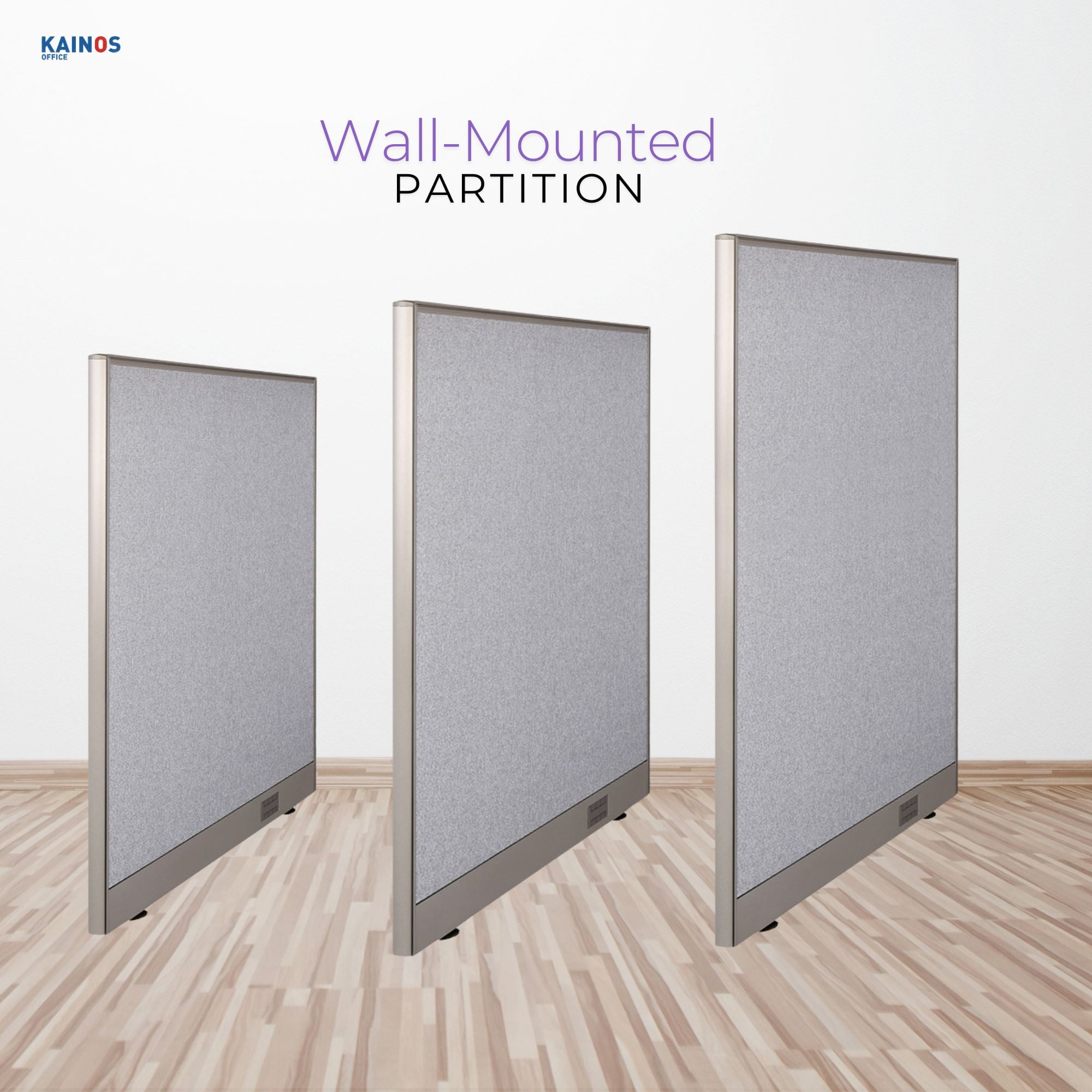 GOF Wall Mounted Office Partition, Privacy Screen, Room Divider (48”W x ...