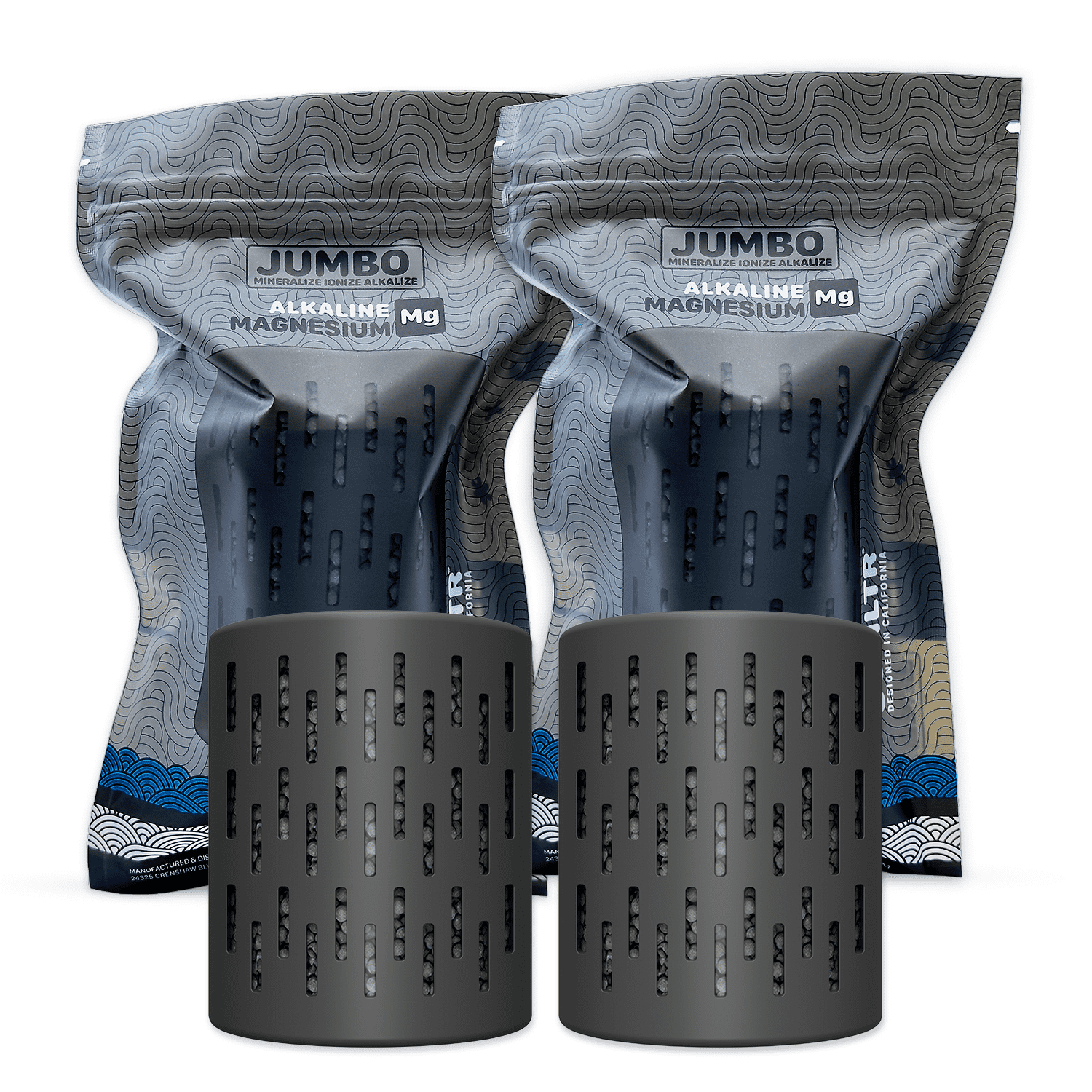 GOFILTR Jumbo Magnesium Alkaline Water Infuser (2 Pack) - 9.5 pH ...