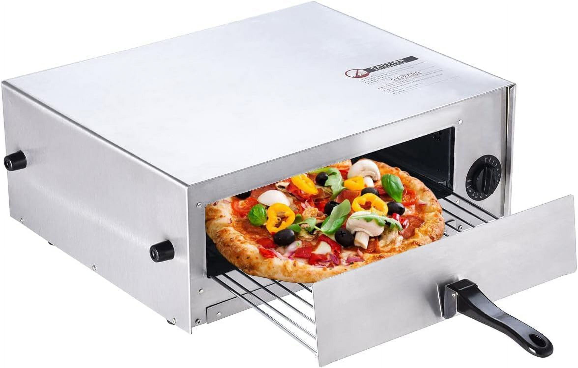 GOFLAME 1450W Electric Pizza Oven, Stainless Steel Pizza Oven ...