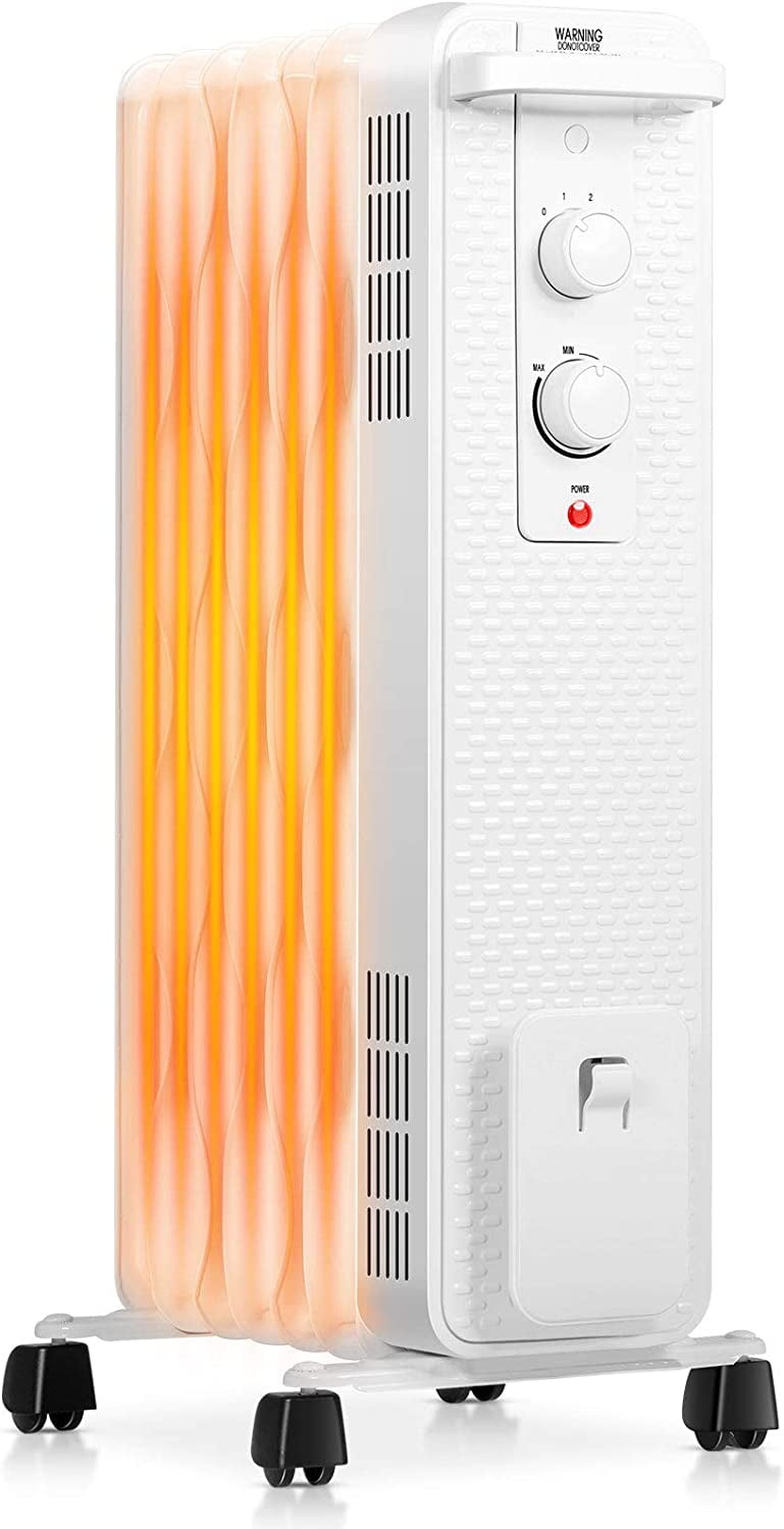 GOFLAME 1500W Oil Filled Radiator Heater Portable, Powerful Space ...