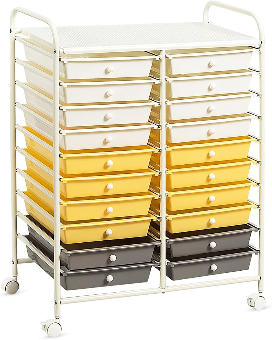 QRKD 20-Drawer Rolling Storage Cart, Multifunctional Art Craft ...