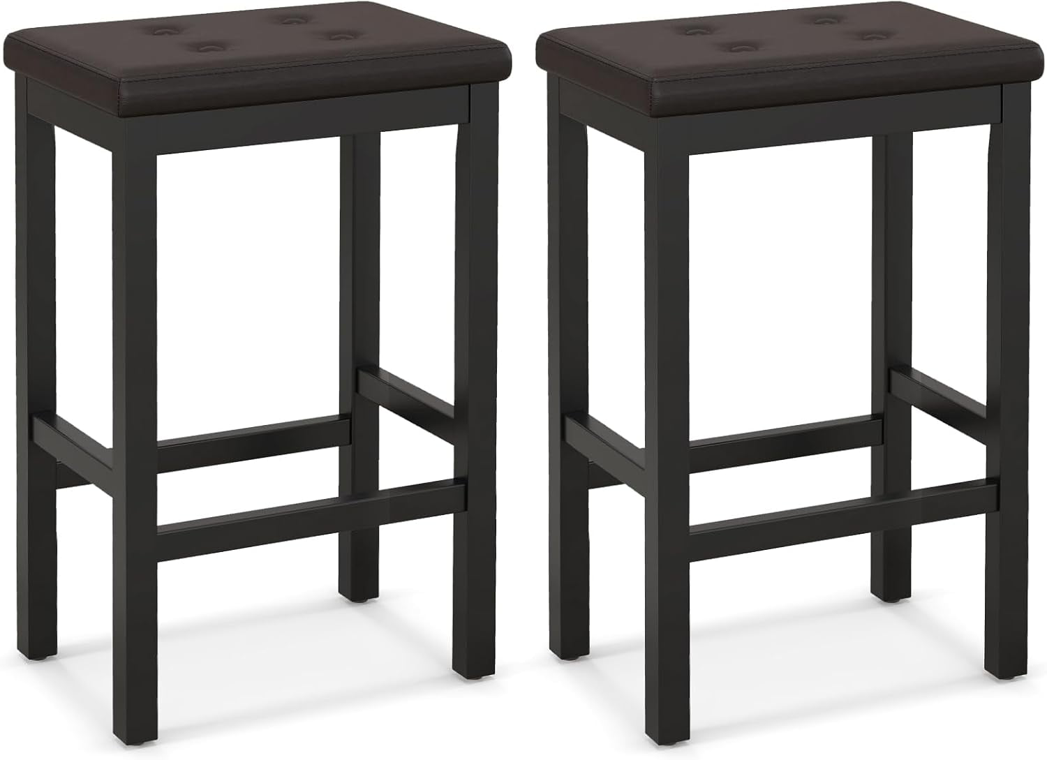 GOFLAME 24 Inch Bar Stools Set of 2, Counter Height Barstools with ...