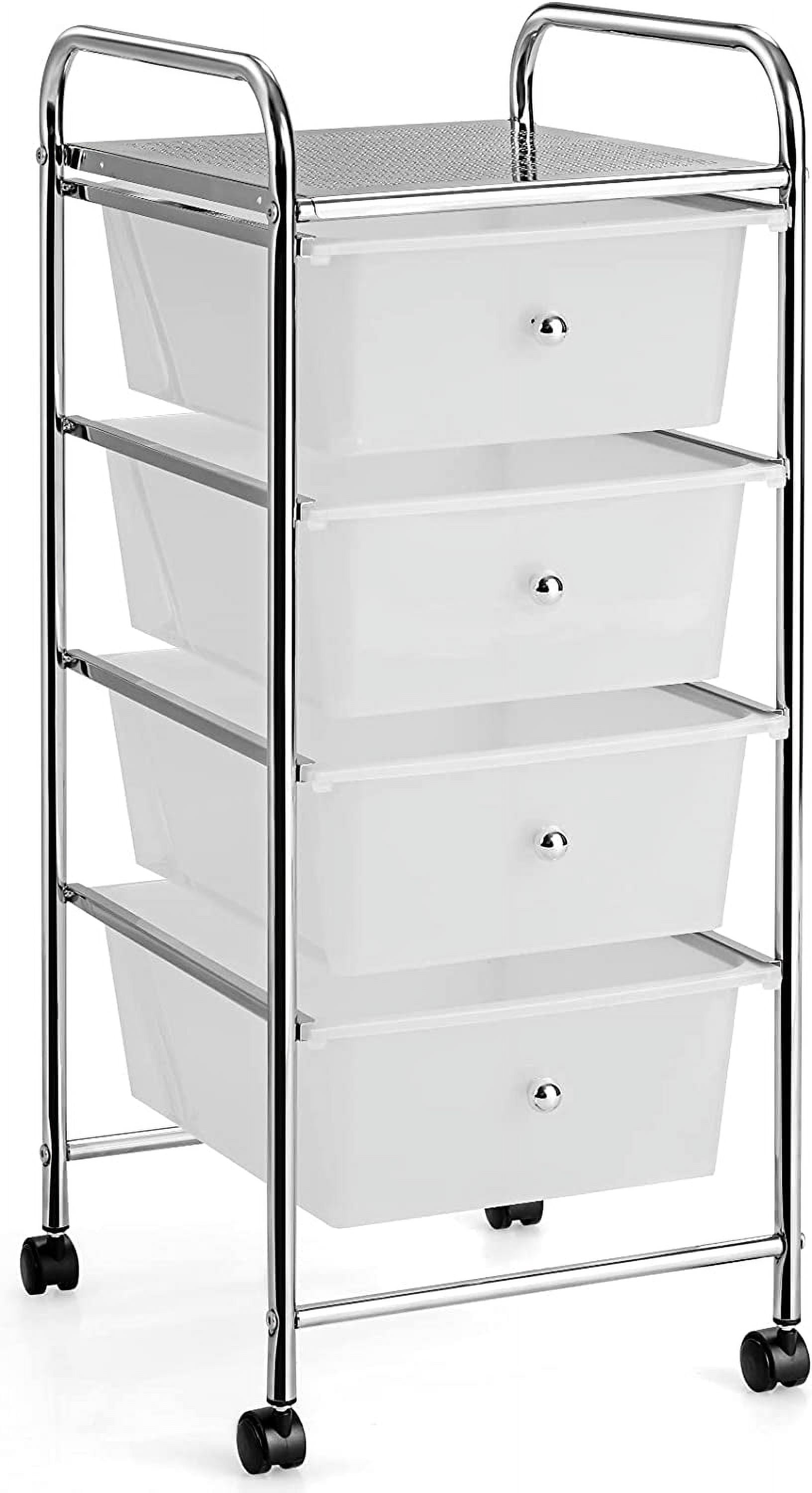 GOFLAME 3-Drawer Storage Cart, Rolling Storage Drawer Organizer with ...