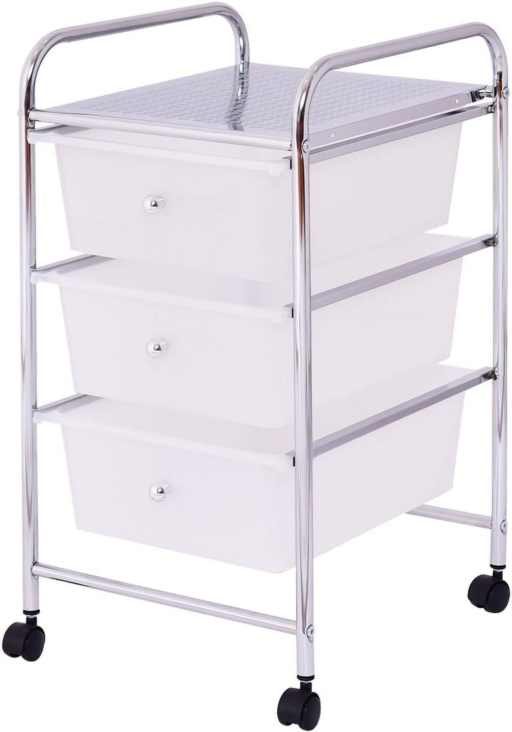 GOFLAME 3-Drawer Storage Cart, Rolling Storage Drawer Organizer with ...
