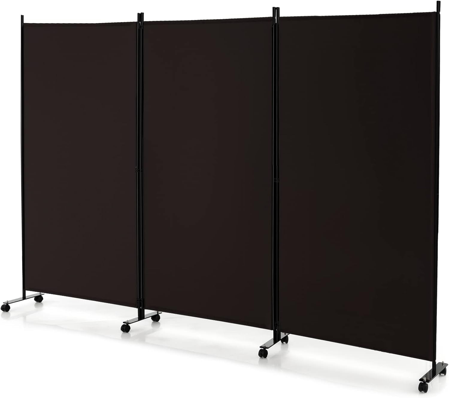 GOFLAME 3 Panel Folding Room Divider, 6FT Rolling Privacy Screen with ...