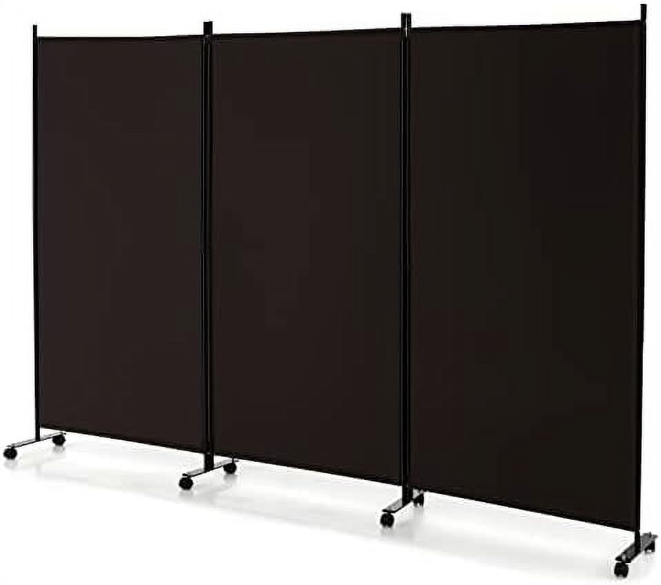 GOFLAME 3 Panel Folding Room Divider, 6FT Rolling Privacy Screen with ...