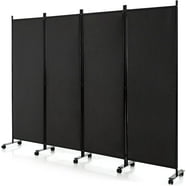 MoNiBloom 4 Panel Wood Room Divider, 6Ft Tall Folding Privacy Screen ...