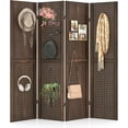 GOFLAME 4 Panel Pegboard Display, 5 FT Folding Privacy Screen ...