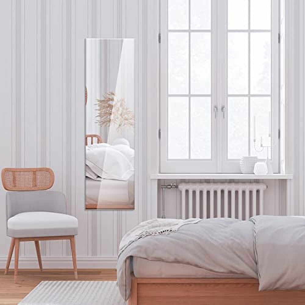 GOFLAME 43” × 15” Frameless Wall Mirror, Full Length Mirror Wall ...