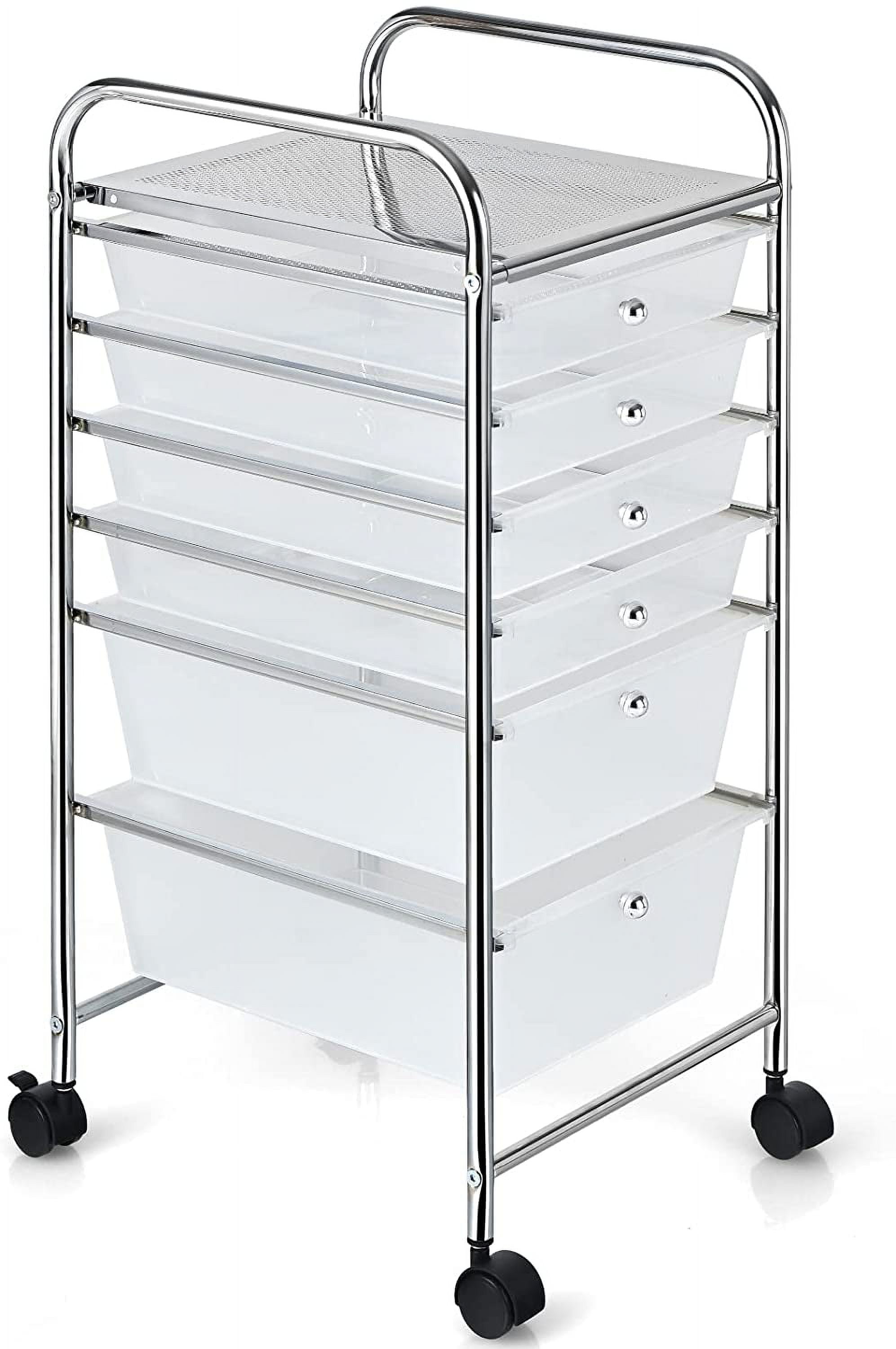 GOFLAME 6-Drawer Rolling Storage Cart, Multifunctional Art Craft ...