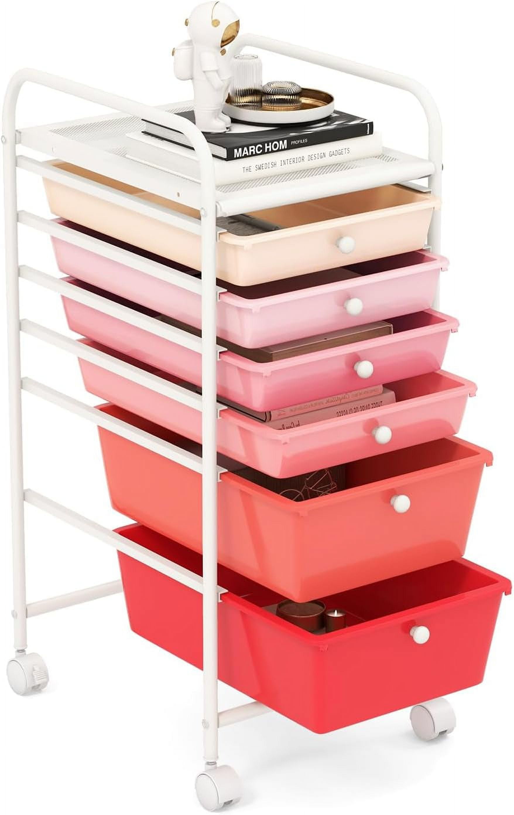 GOFLAME 6-Drawer Rolling Storage Cart, Multifunctional Art Craft ...