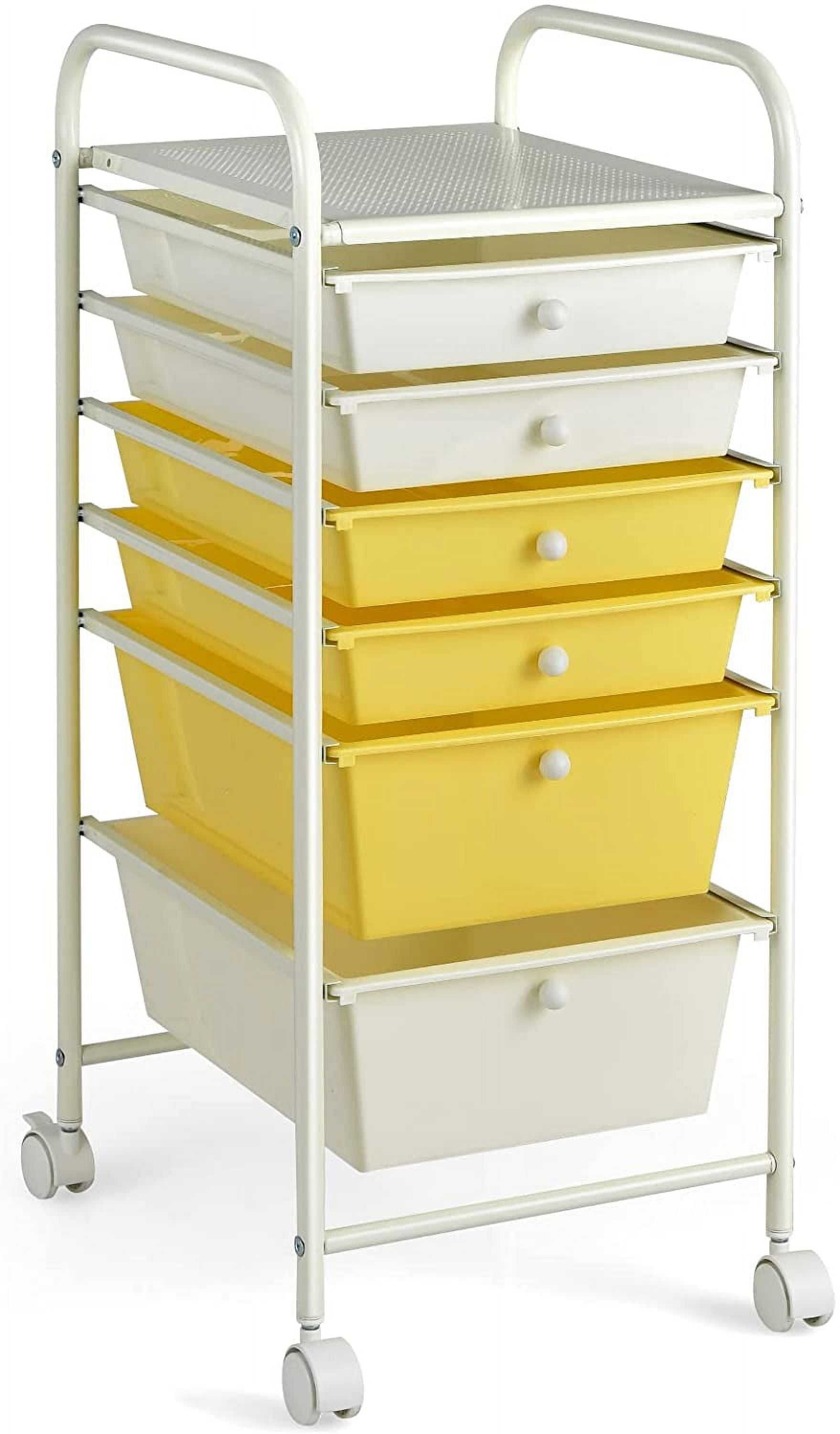 GOFLAME 6-Drawer Rolling Storage Cart, Multifunctional Art Craft ...