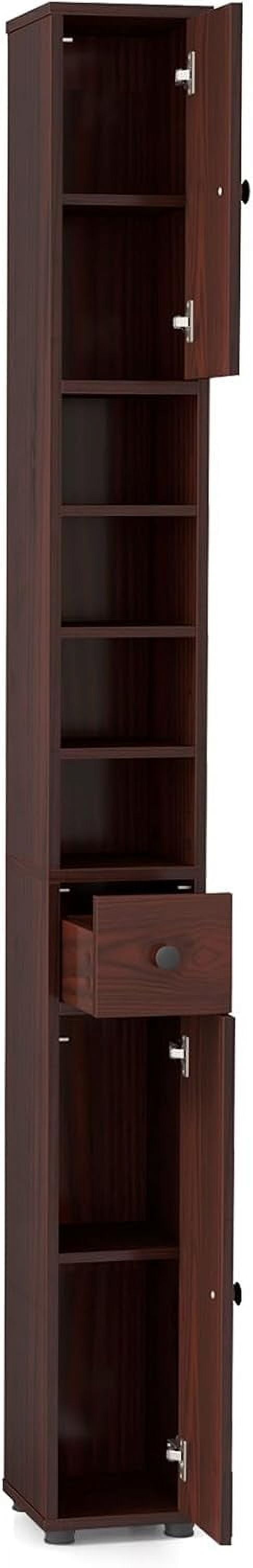 GOFLAME 71" Tall Narrow Storage Cabinet, Bathroom Cabinet with 1 Drawer ...