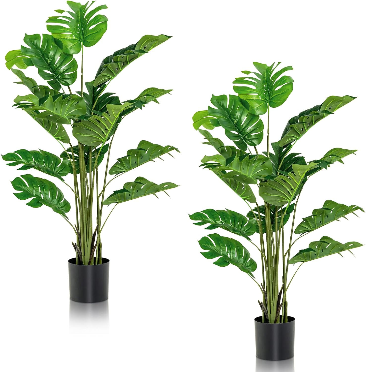 GOFLAME Artificial Monstera Deliciosa Plant, 5ft Potted Faux Tree with ...