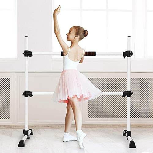 GOFLAME Ballet Barre Portable Double, 4FT Freestanding Ballet Barre ...