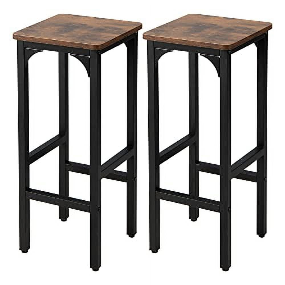GOFLAME Bar Stools Set of 2, 28” Counter Height Stools with Footrest ...