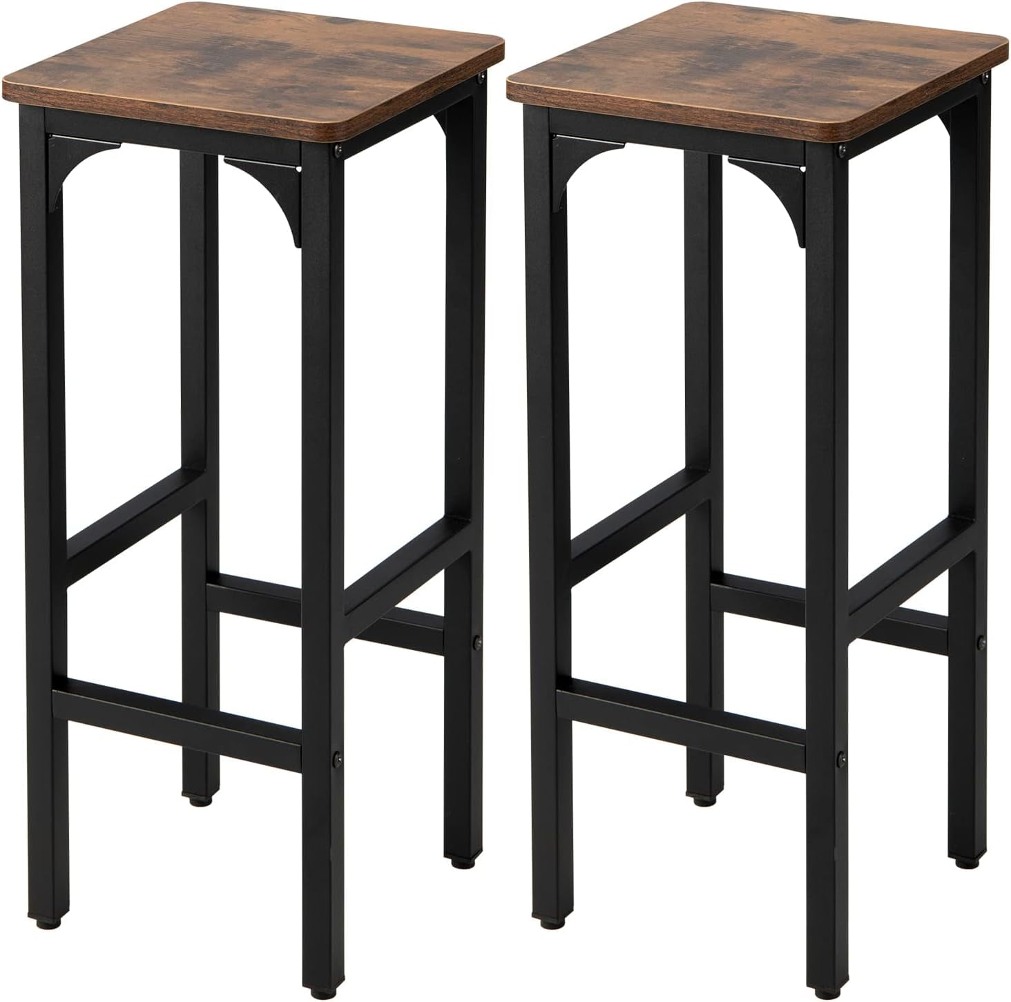 GOFLAME Bar Stools Set of 2, 28” Counter Height Stools with Footrest ...