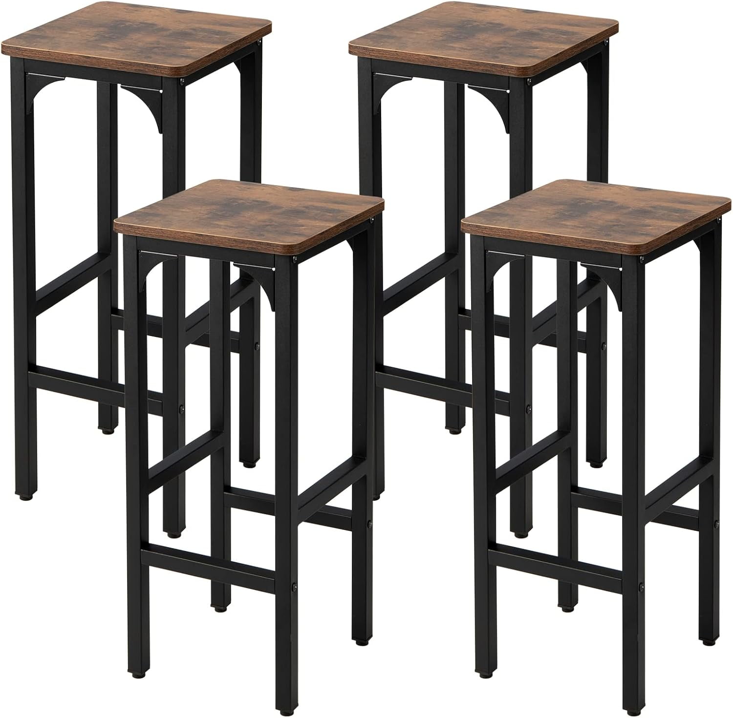 GOFLAME Bar Stools Set of 4, 28' Counter Height, Industrial Style ...