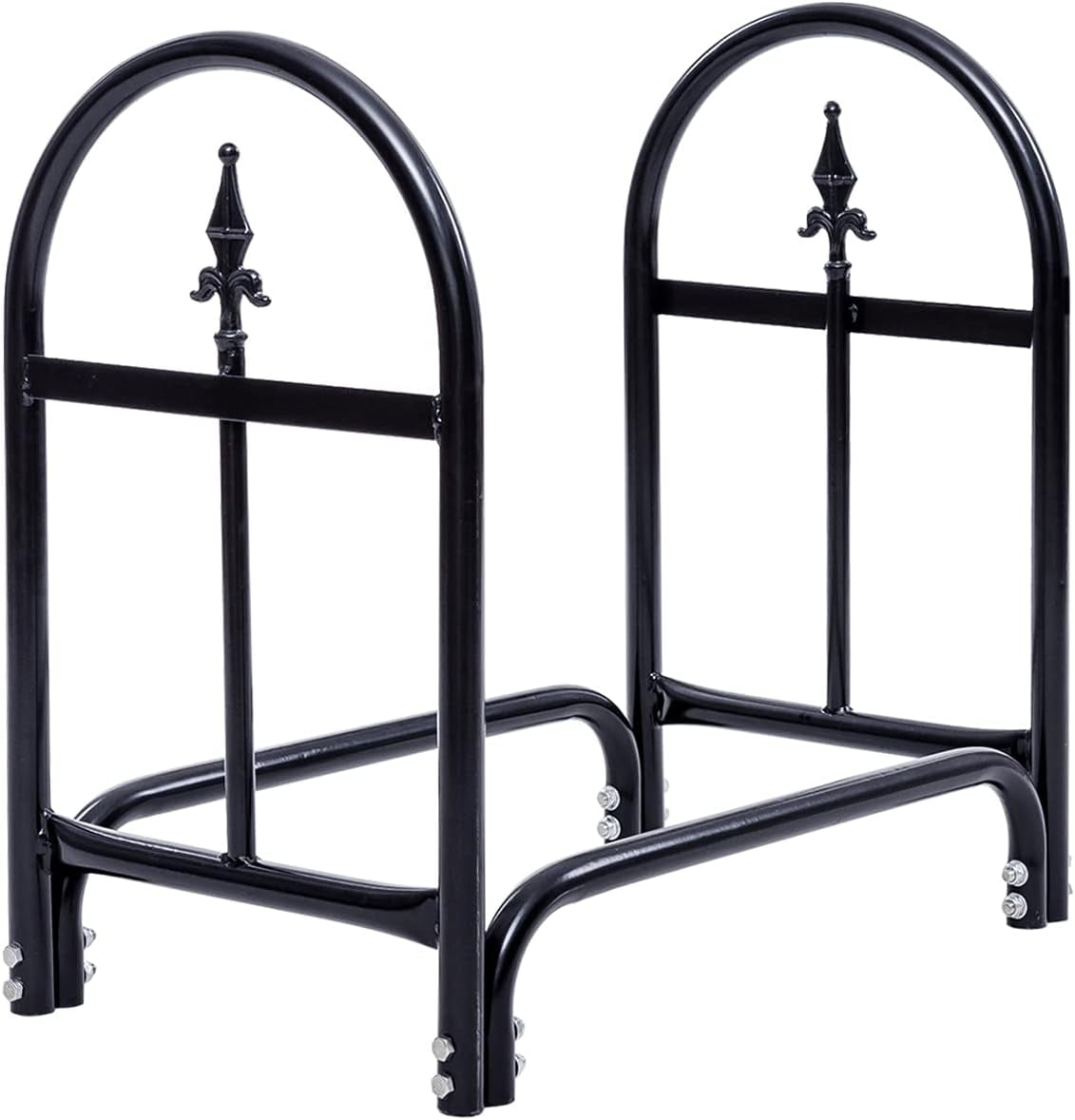 GOFLAME Firewood Log Rack Heavy Duty, Firewood Log Storage Rack, Steel ...