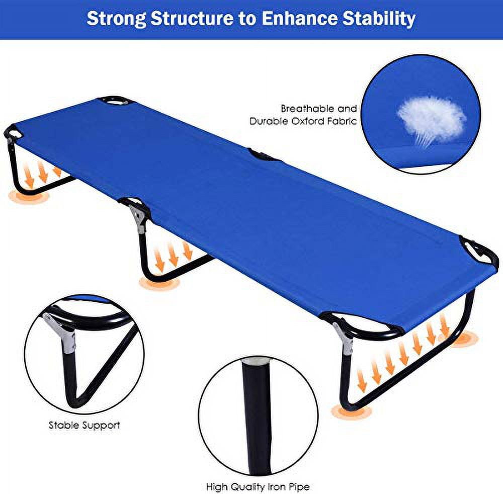 GOFLAME Folding Camping Cot, Portable Collapsible Sleeping Bed, Weight ...