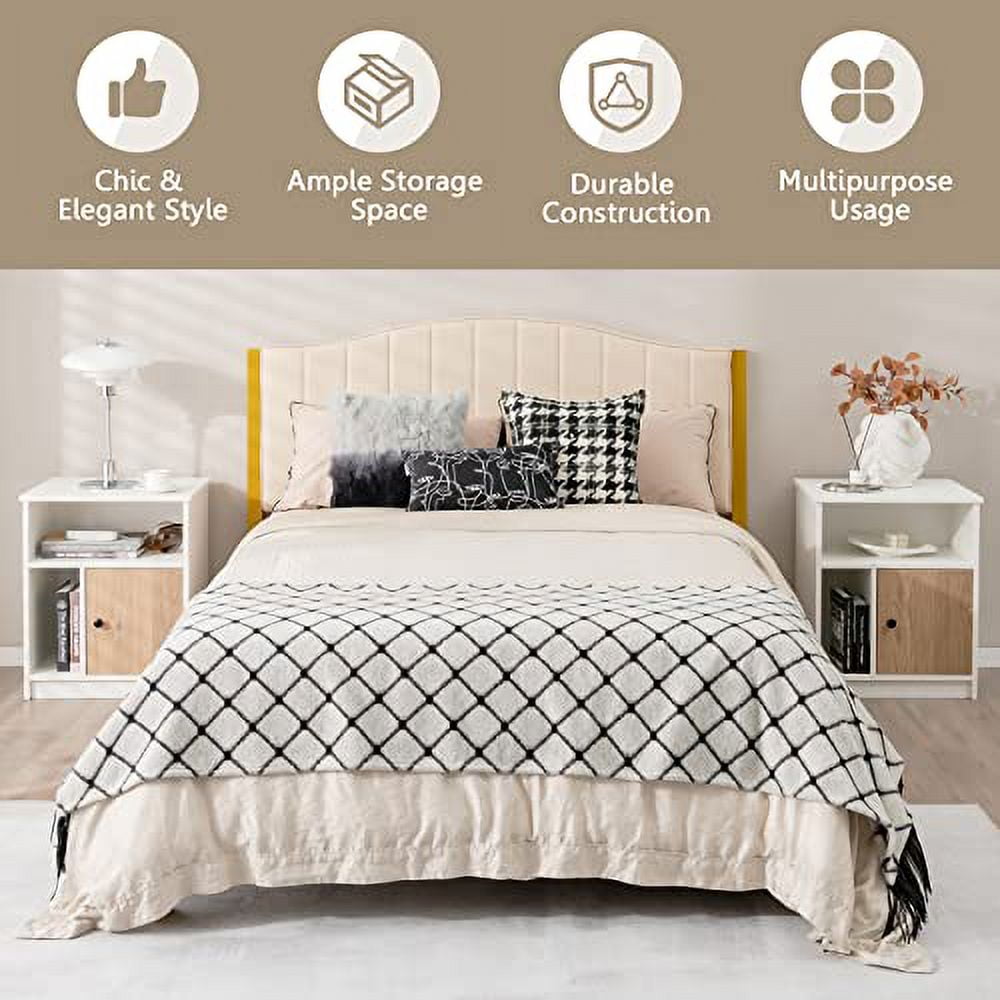 GOFLAME Nightstand Set of 2, Sofa Side Table with Open & Enclosed ...