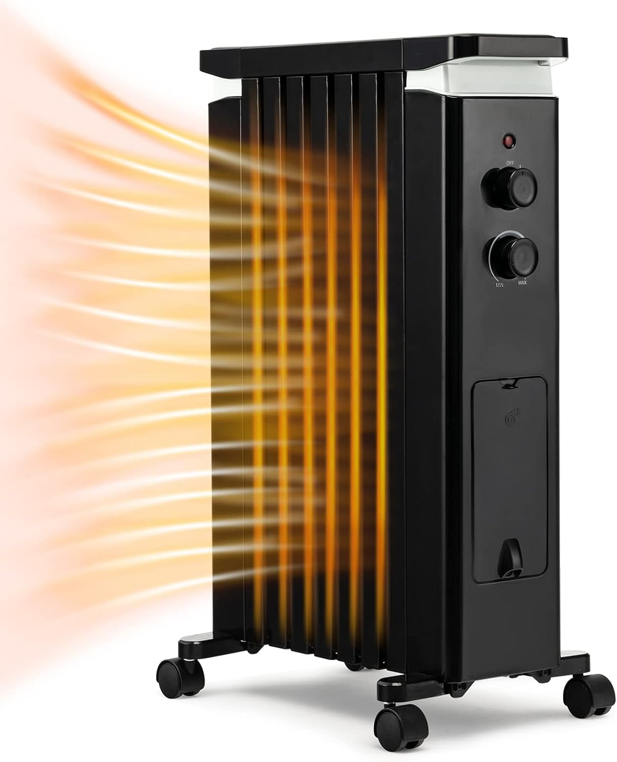 GOFLAME Oil Filled Radiator Heater, 1500W Electric Portable Space ...