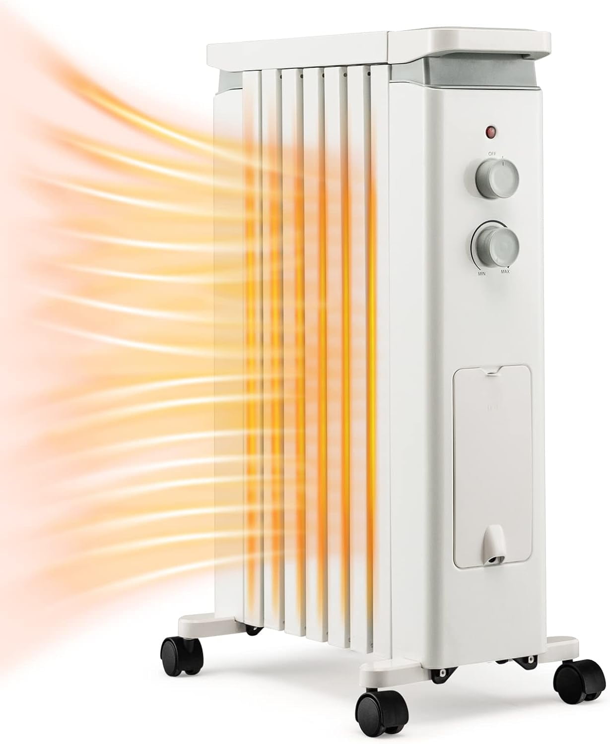 GOFLAME Oil Filled Radiator Heater, 1500W Electric Portable Space ...