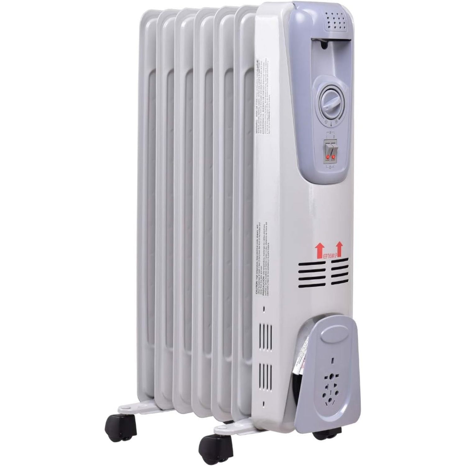 GOFLAME Oil Filled Radiator Heater, 1500W Portable Space Heater with ...