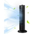 GOFLAME Oscillating Tower Fan, Portable Electric Stand Up Fan with 3 ...