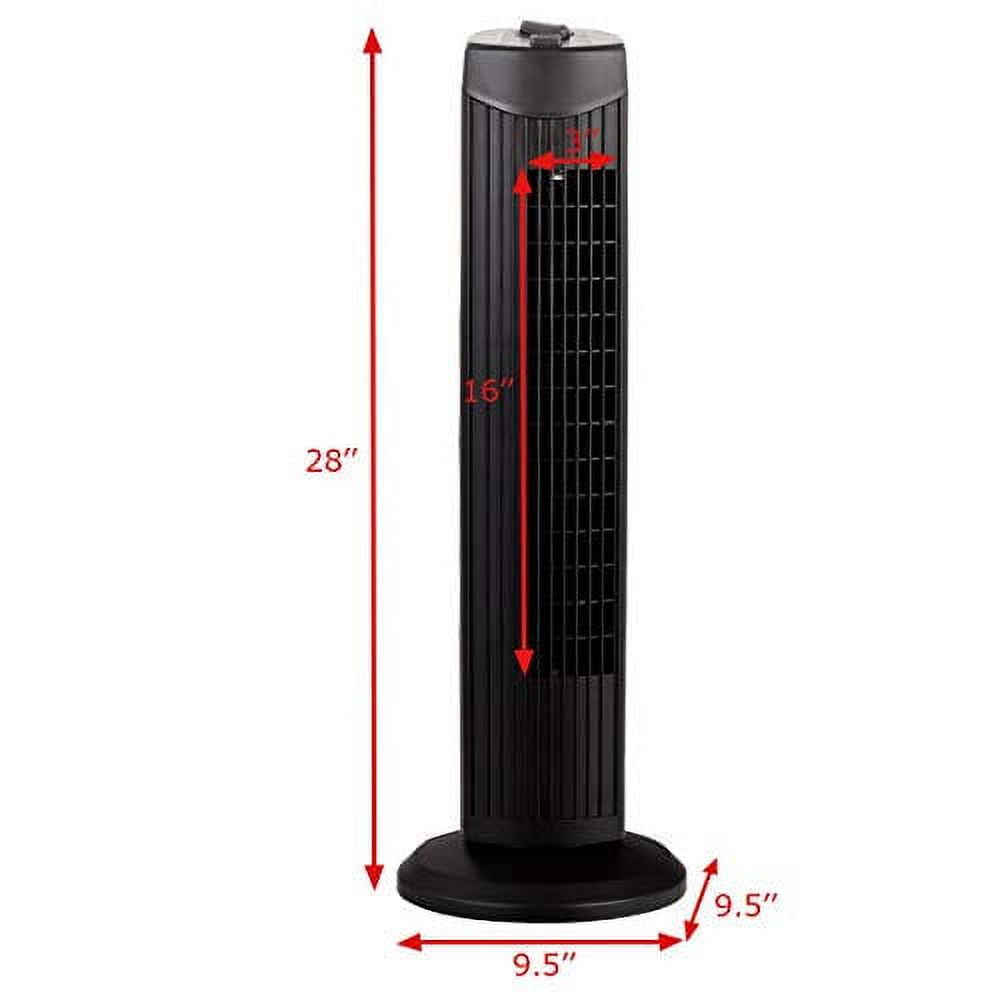 GOFLAME Oscillating Tower Fan, Portable Electric Stand Up Fan with 3 ...