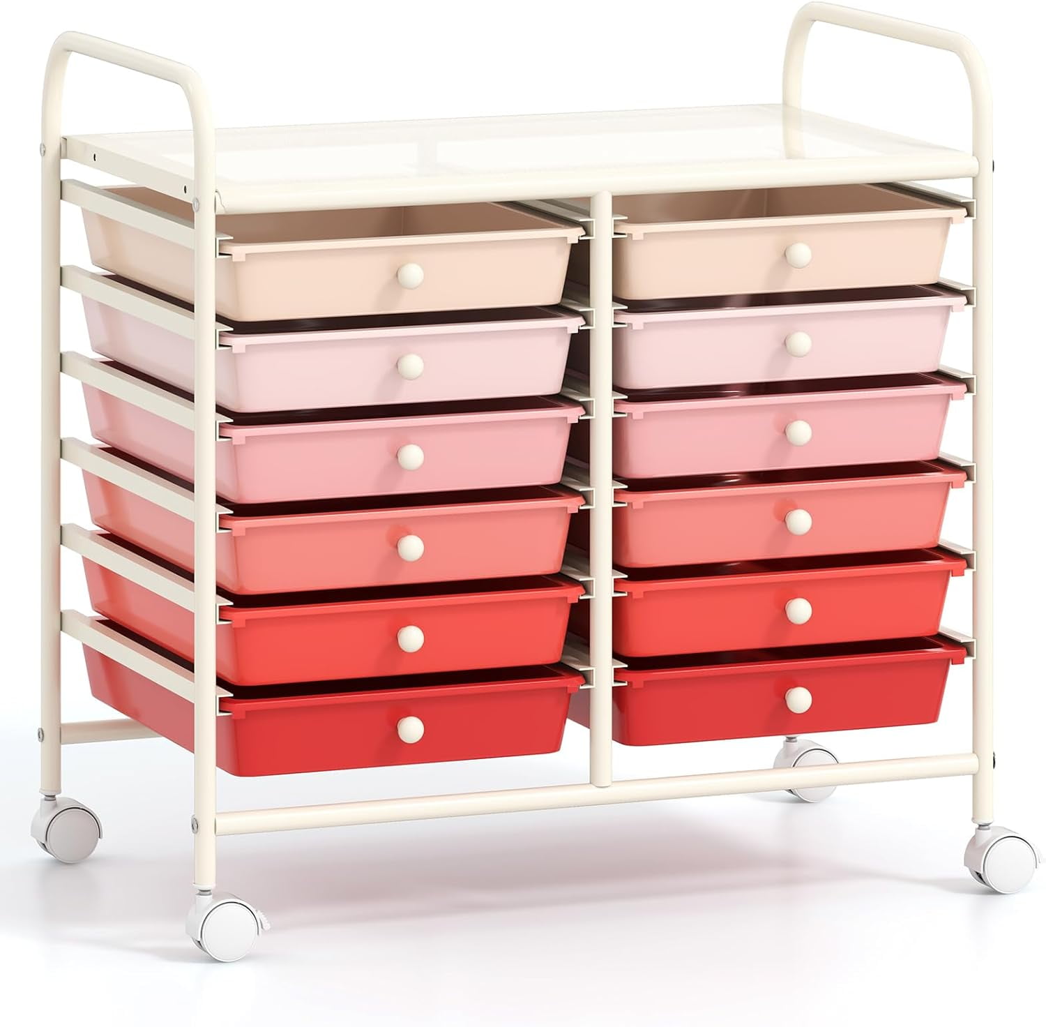 GOFLAME Rolling Storage Cart, Multifunctional Art Craft Organizer Cart ...