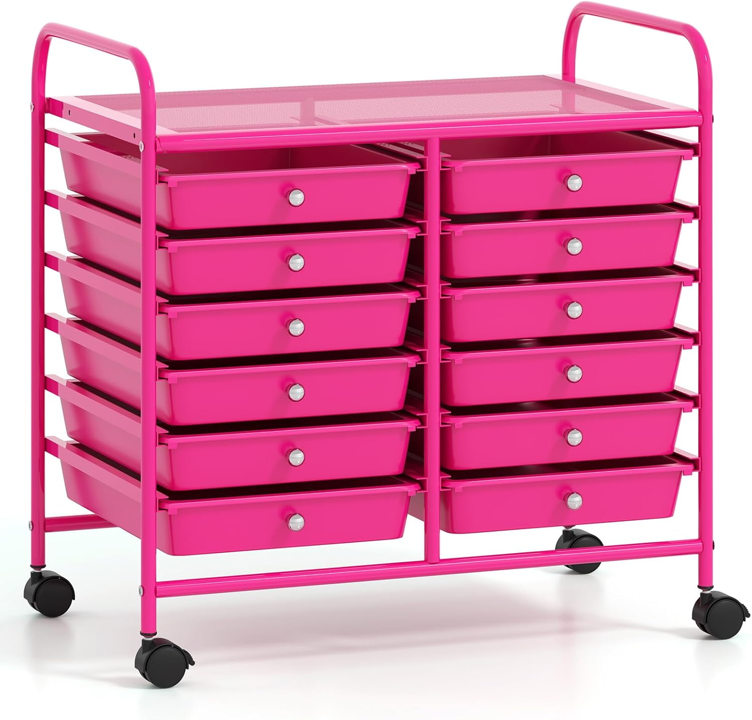 GOFLAME Rolling Storage Cart, Multifunctional Art Craft Organizer Cart ...