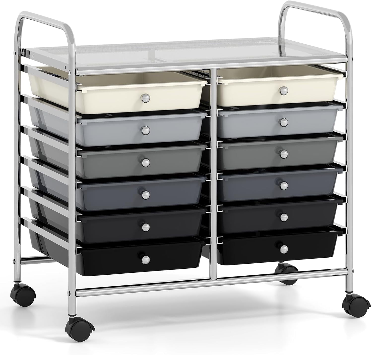 GOFLAME Rolling Storage Cart, Multifunctional Art Craft Organizer Cart ...