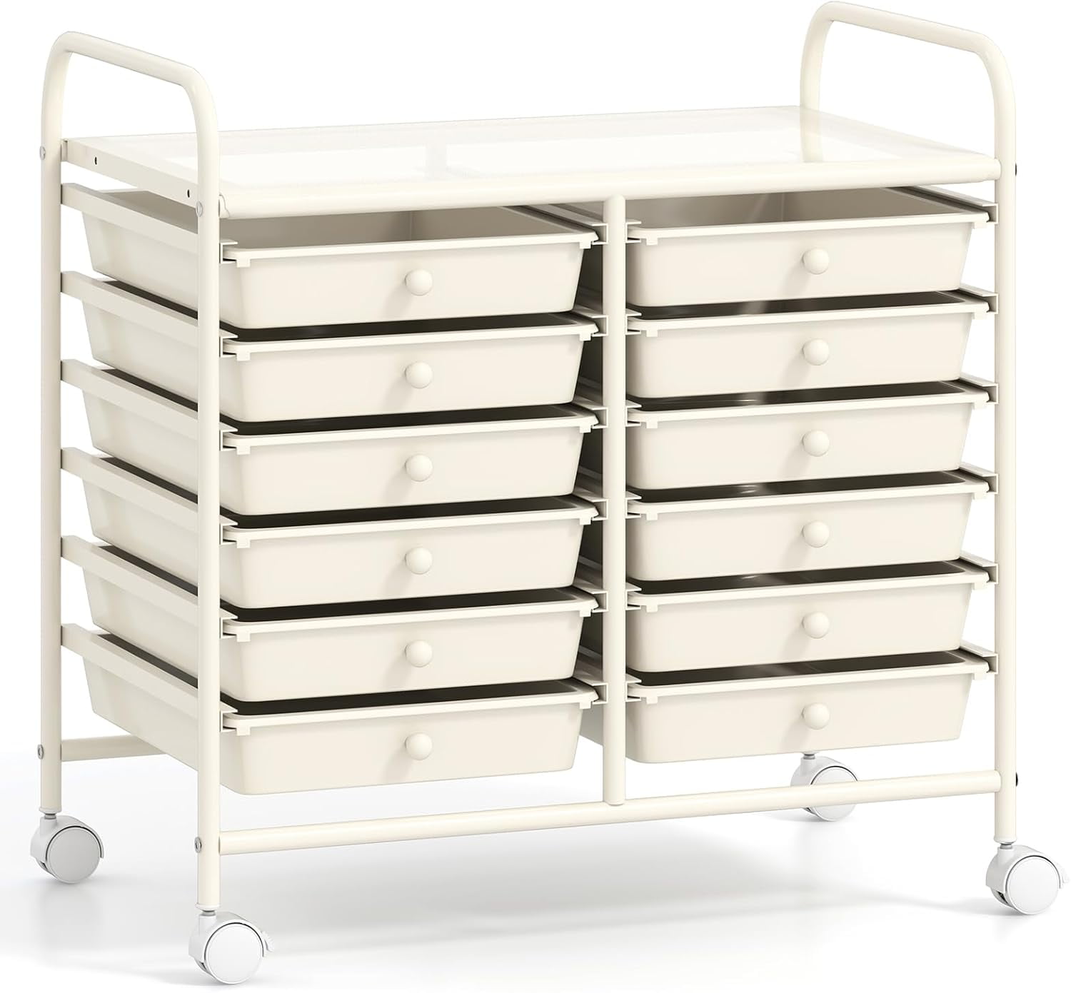 GOFLAME Rolling Storage Cart, Multifunctional Art Craft Organizer Cart ...