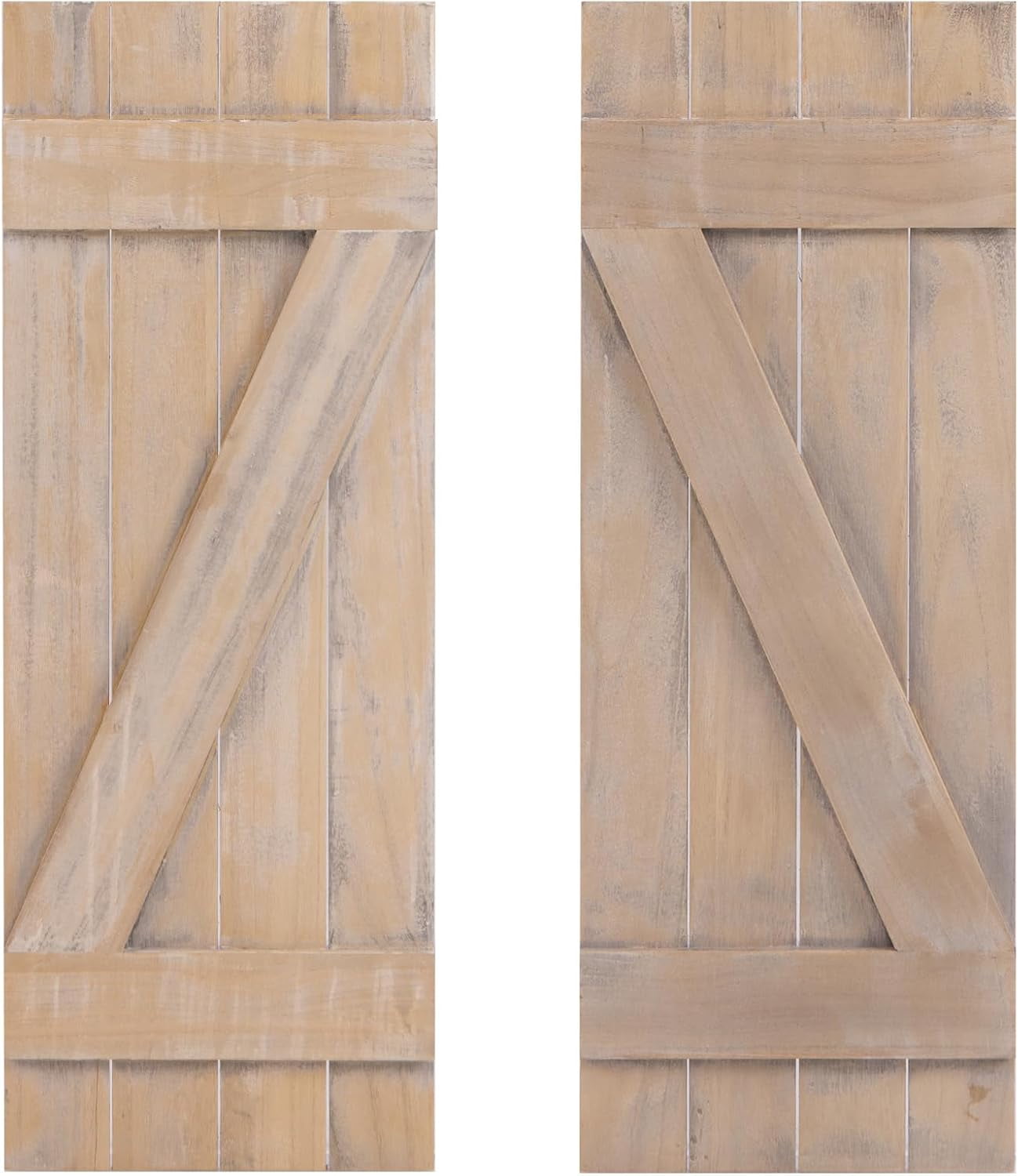 GOFLAME Wood Shutters for Wall Decor, Reclaimed Wood Board and Batten ...