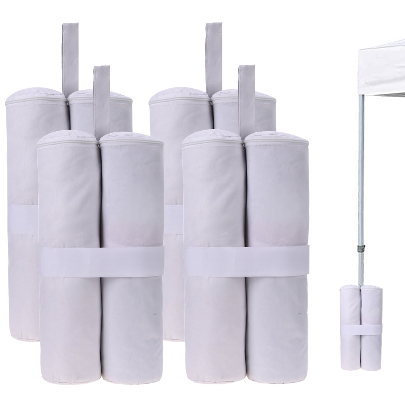 GOGHOST 40 lbs White Sand Bag Outdoor Canopy Weights, Waterproof (4 ...