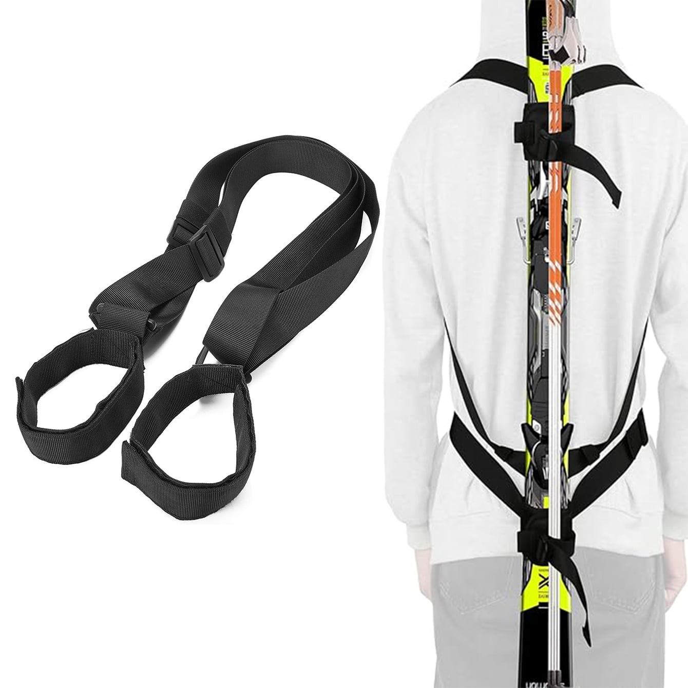 GOGHOST Ski Carrier Strap Skis and Poles Backpack Carrier Adjustable ...