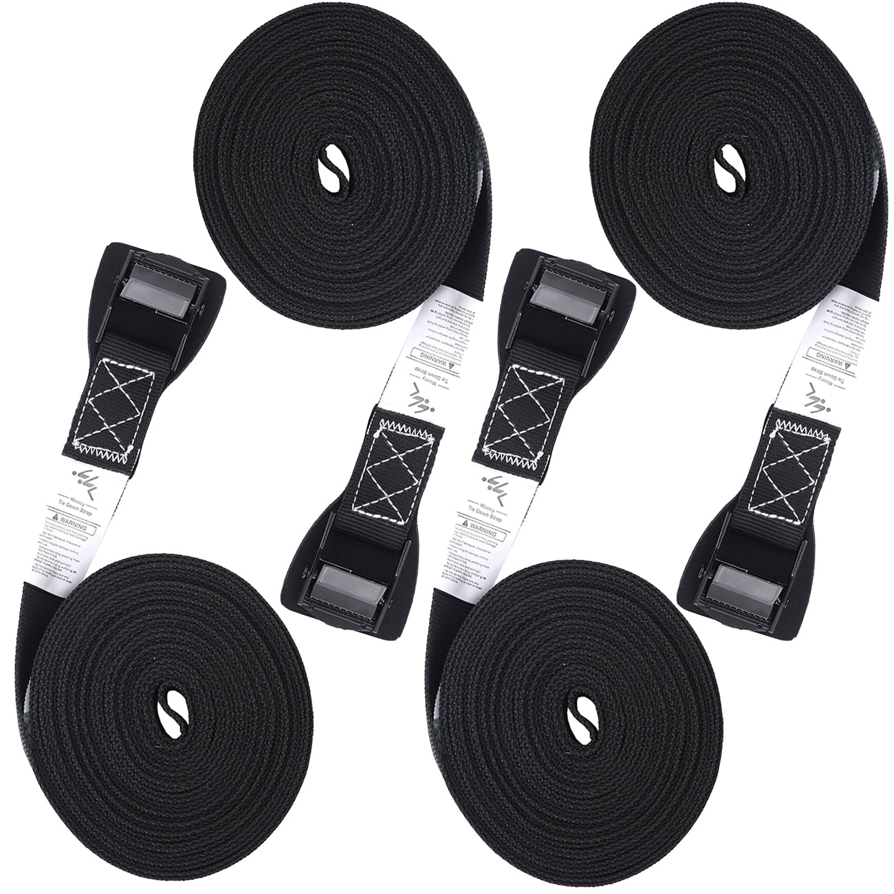 GOGHOST 12 ft x 1 in Cam Straps Tie Down,250lbs,Neoprene Pad,4 Pack ...