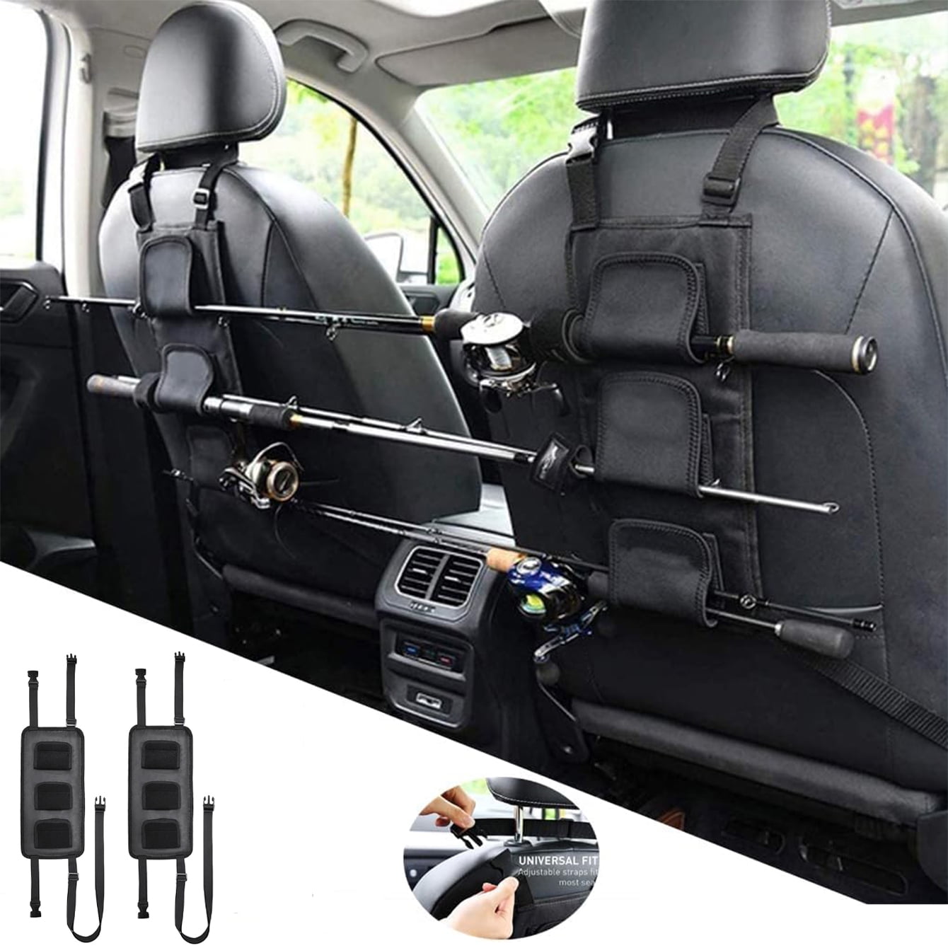 GOGHOST Vehicle Fishing Rod Holder for Car,Adjustable Polyester Strap ...