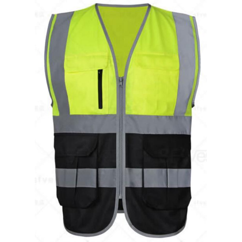GOGO 10 Pockets High Visibility Safety Vest, Reflective Trim Safety ...