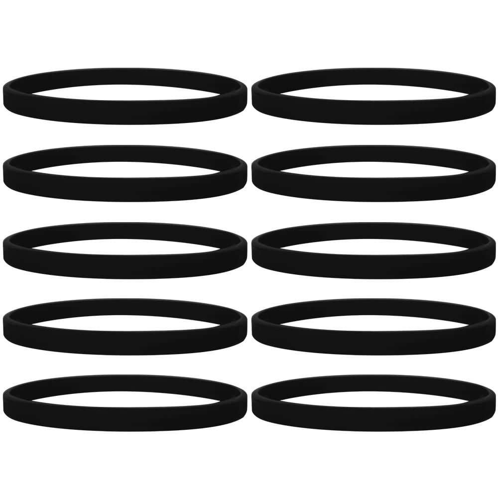 GOGO 100 Pcs Thin Silicone Wristbands for Adults, 1/5" Wide Rubber ...