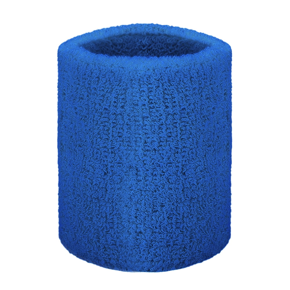 GOGO 100 Pieces Sports Wristbands Terry Cloth Sweatbands 3 Inches Royal ...